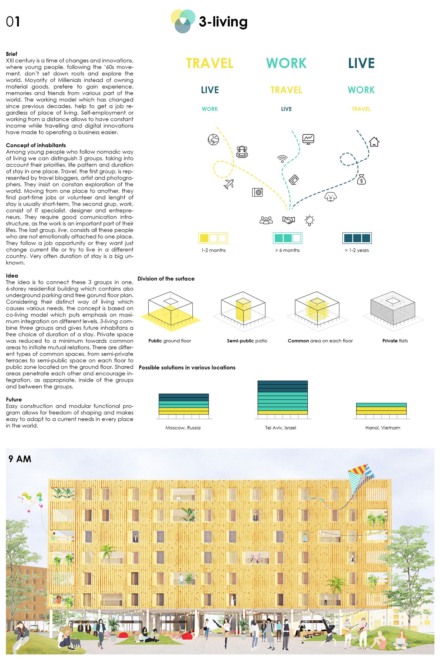 3-living | Residential Building Project