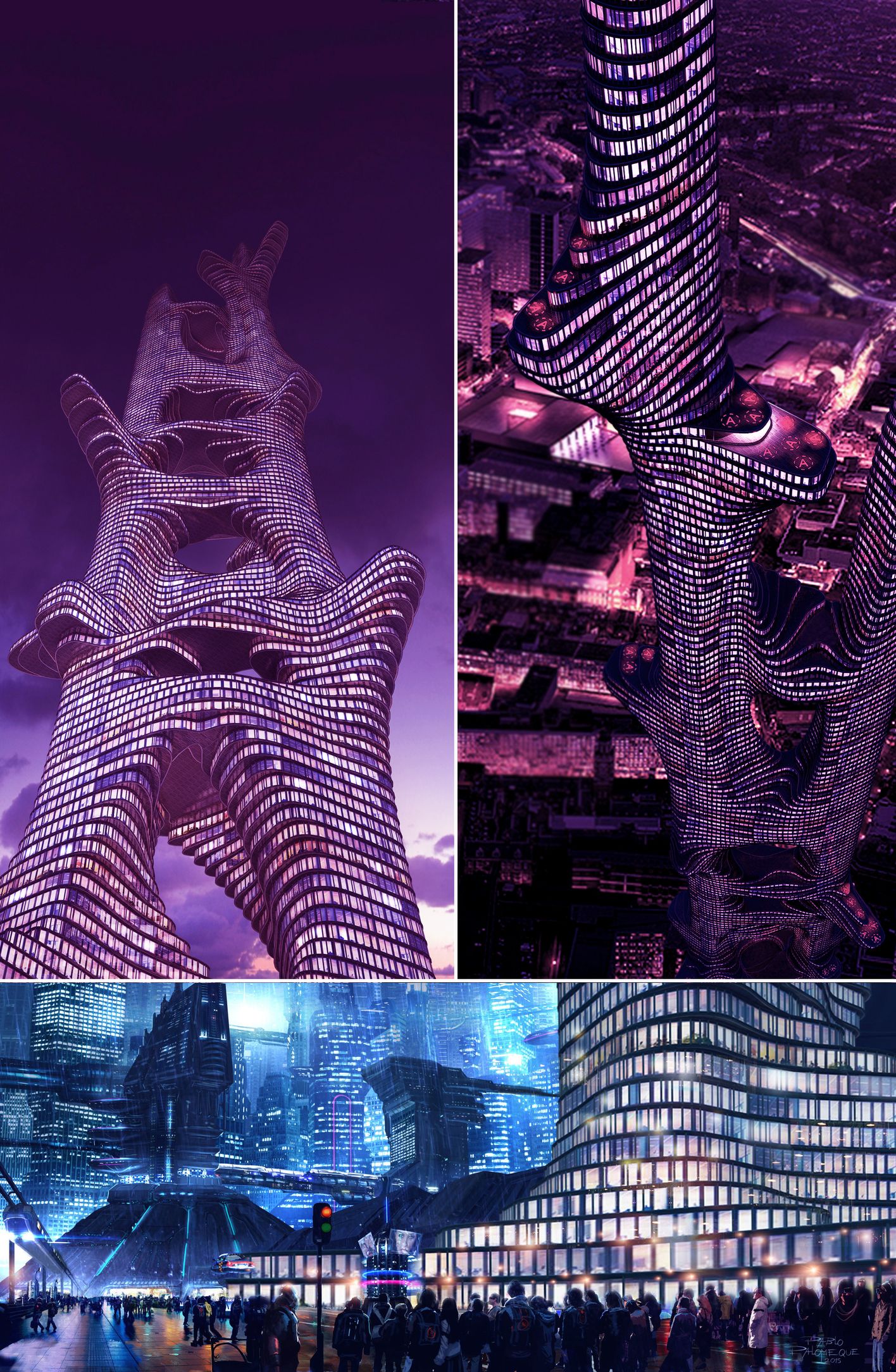 HYBRID FUTURE + BIONIC TOWER | Conceptual Architecture Project