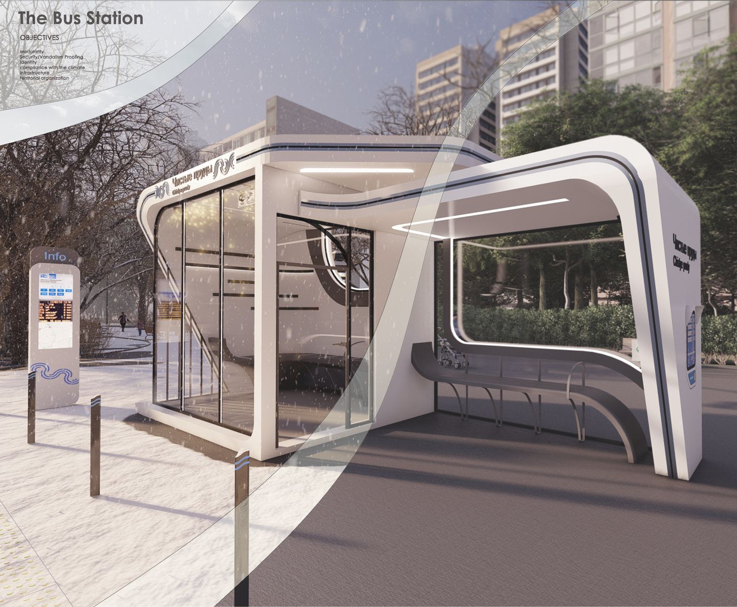 Network of modular bus stops. | Infrastructure Design Story