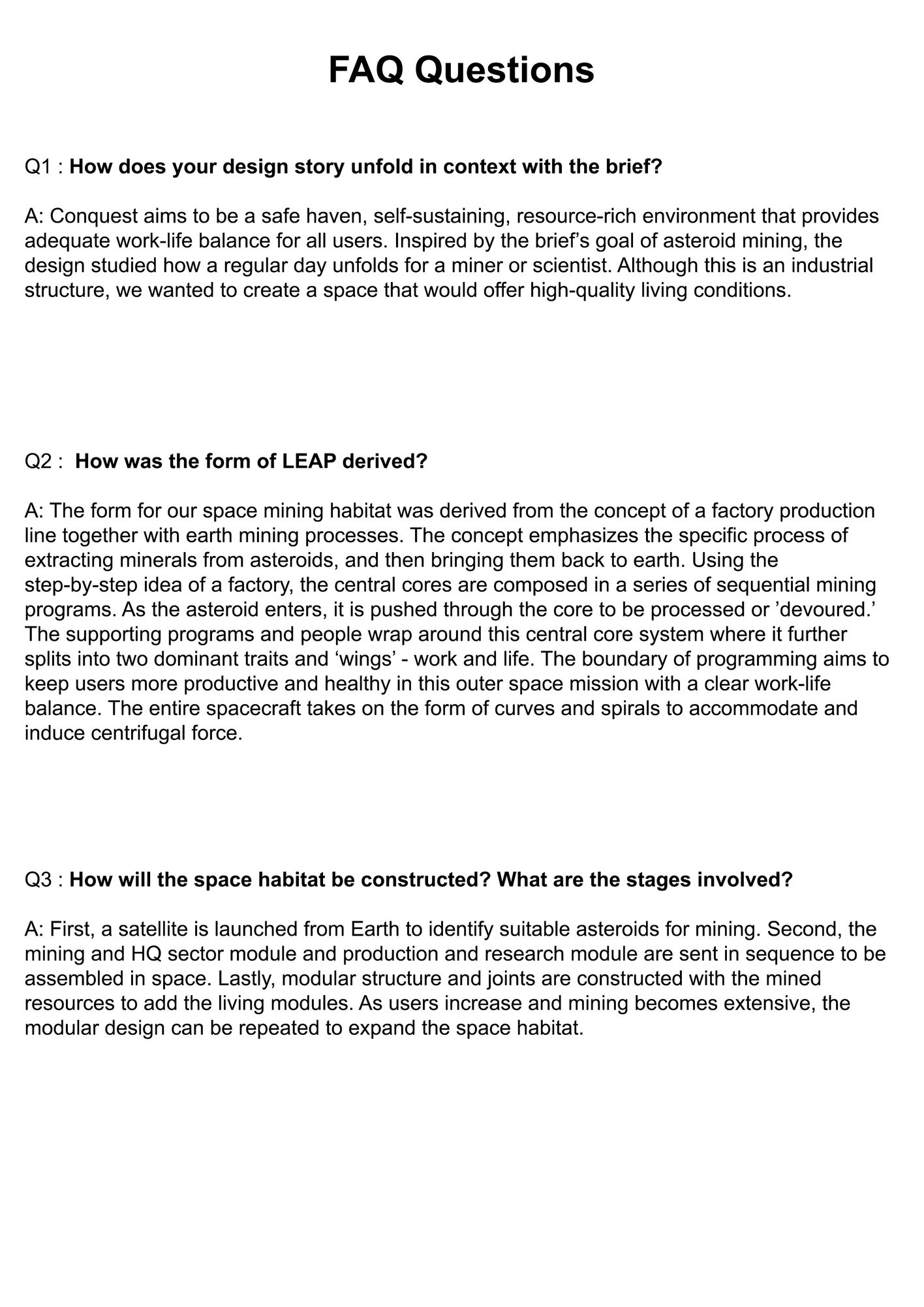 CONQUEST | Sustainable Design Project