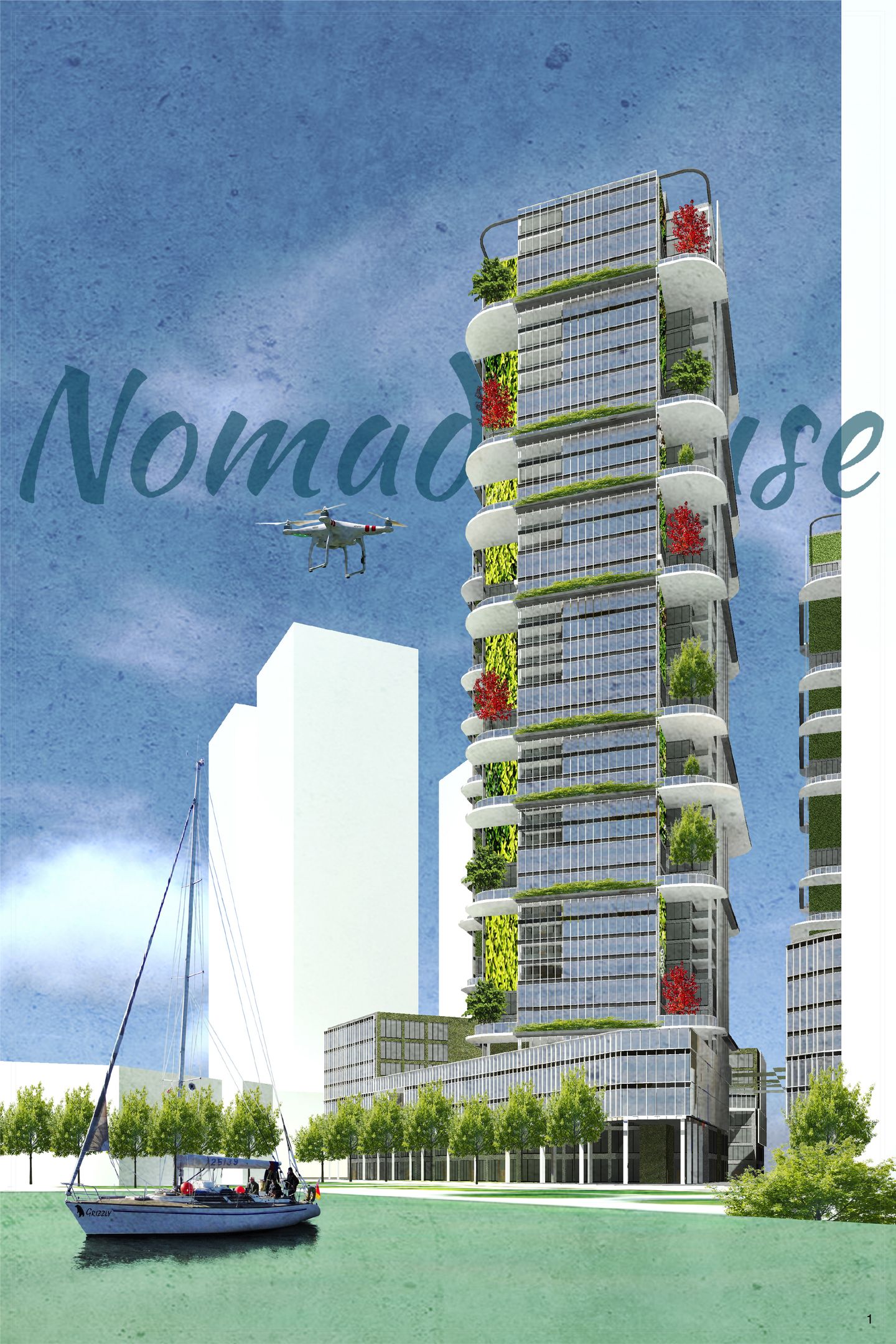 Nomad House - digital nomads center in Singapore | Urban Design Project