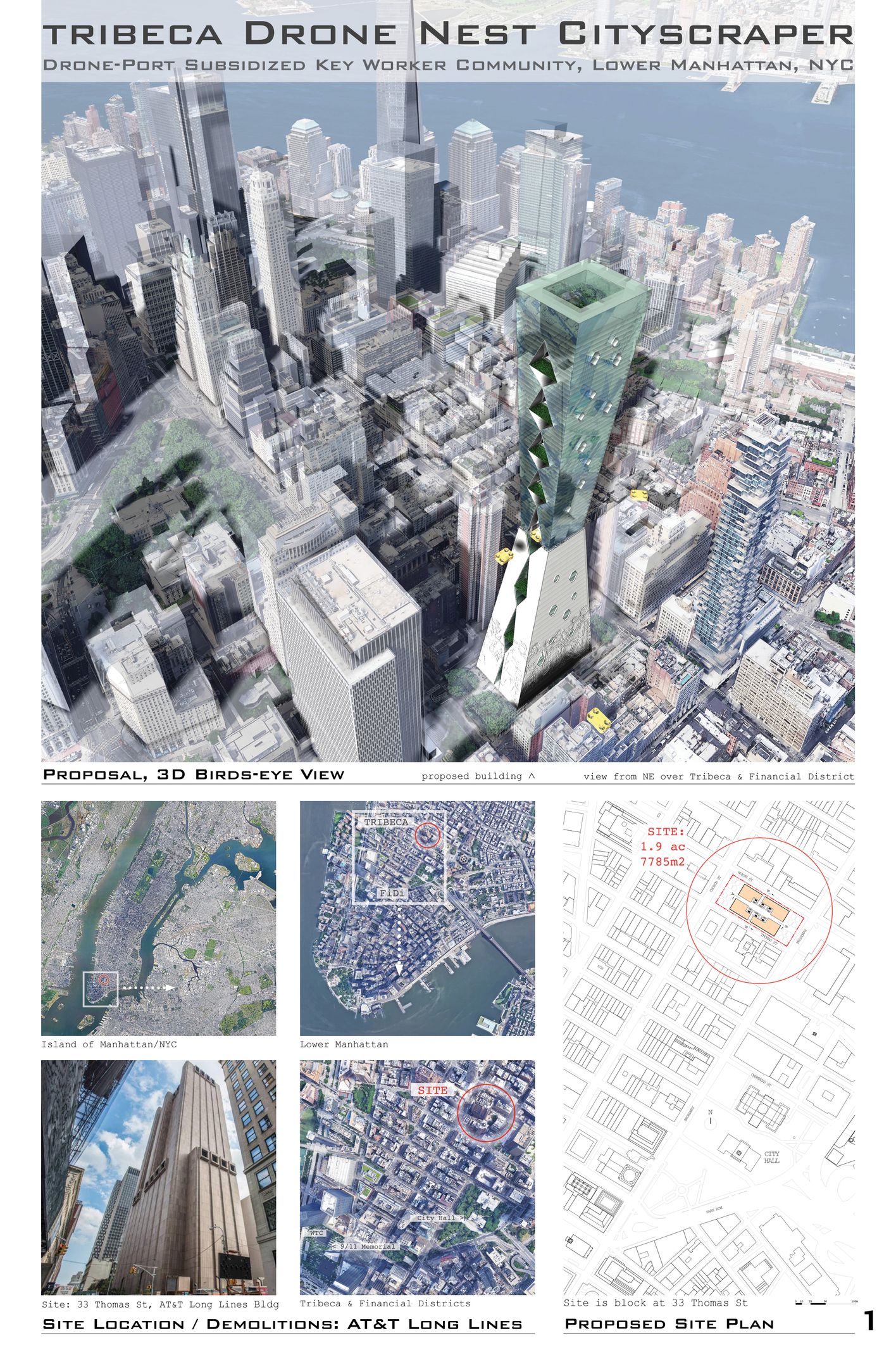 Tribeca Drone Nest Cityscraper | Street Art Project