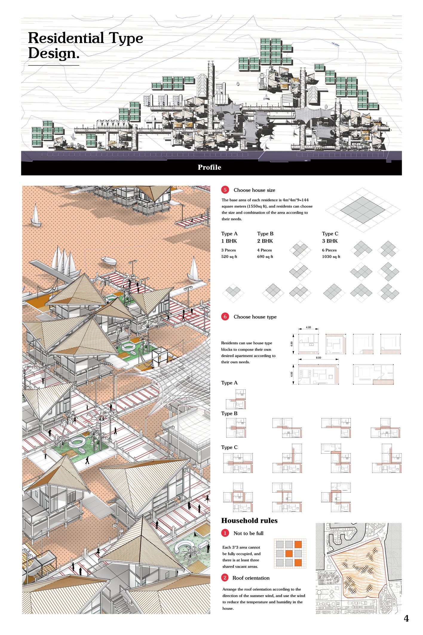 Editable Floating Community | Residential Building Project