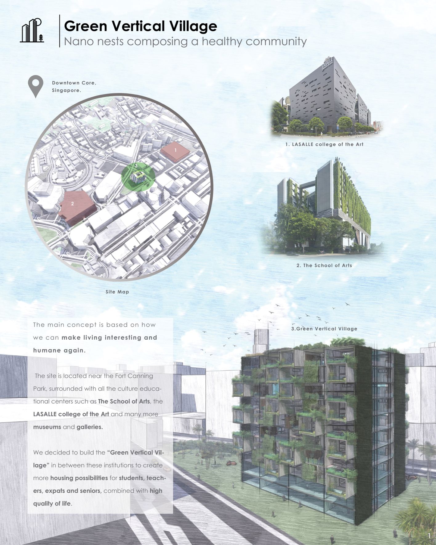 Green Vertical Village | Sustainable Design Project