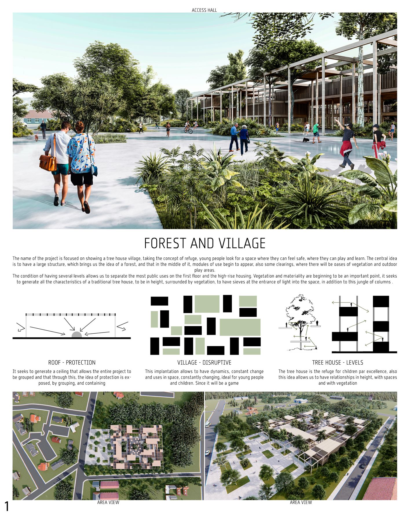 VILLAGE AND FOREST - SAFE HOUSE | Concept Architecture Project