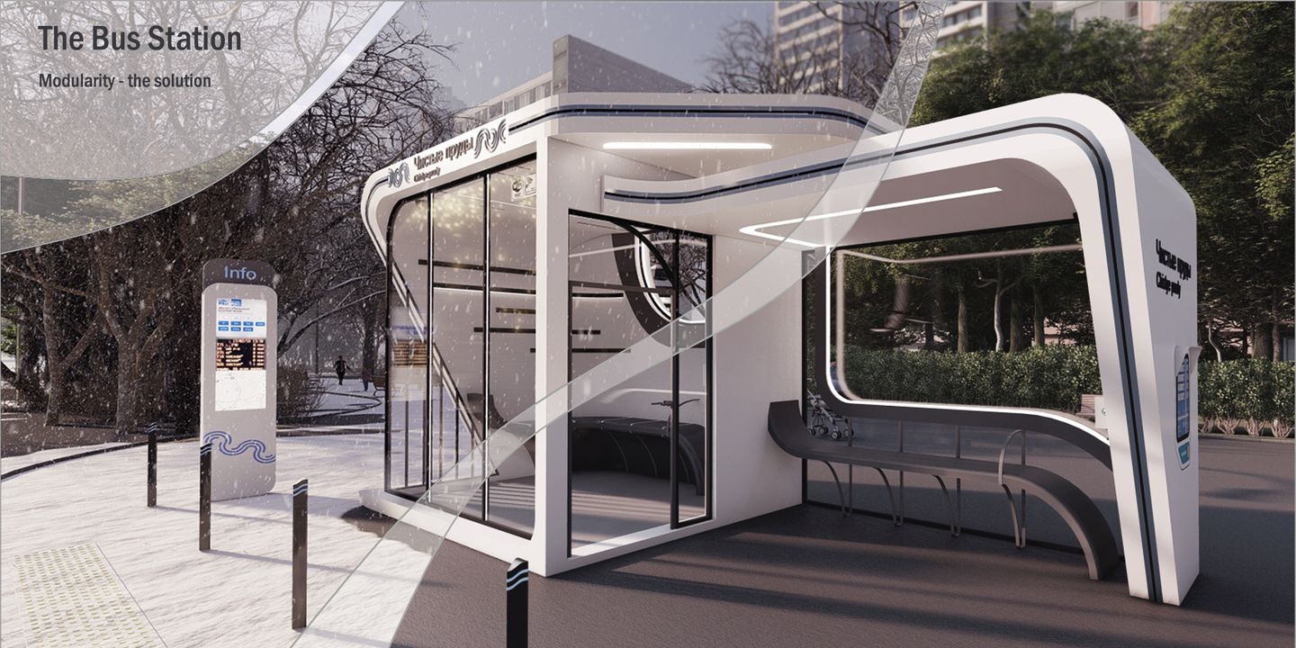Network of modular bus stops | Architecture Project