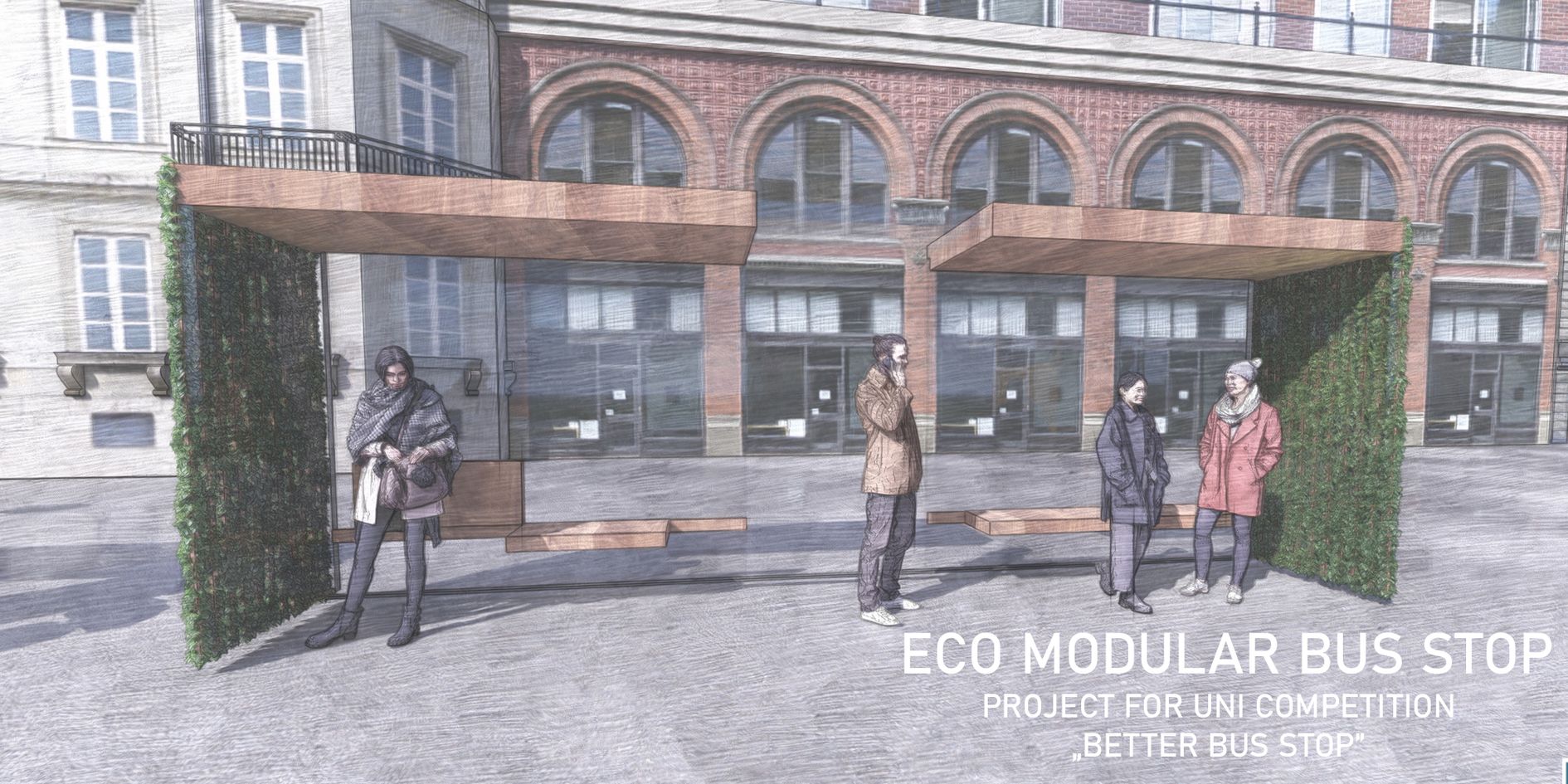 ECO MODULAR BUS STOP | Interior Design Project
