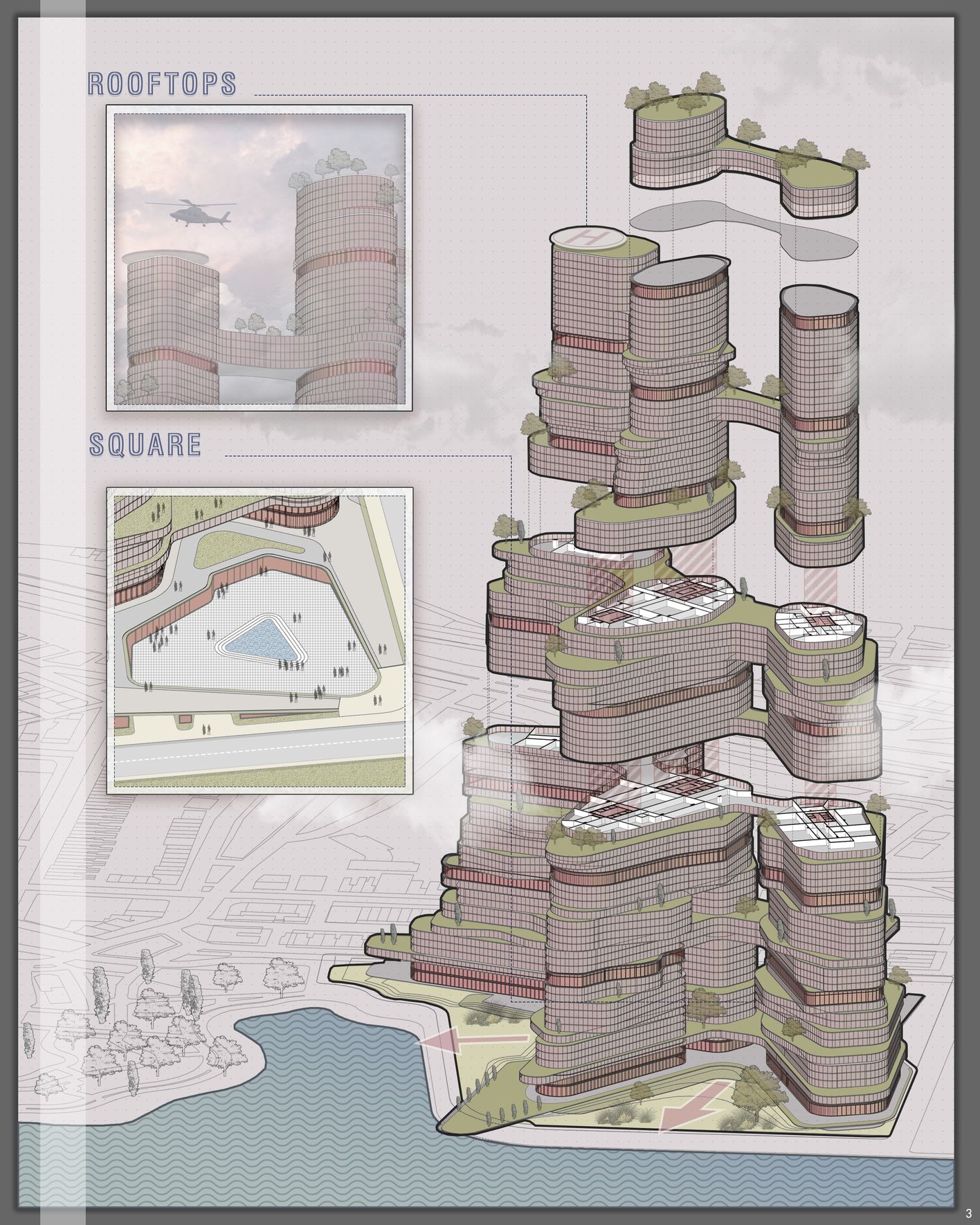 Green vertical university in Sydney CBD | Visual Design Project