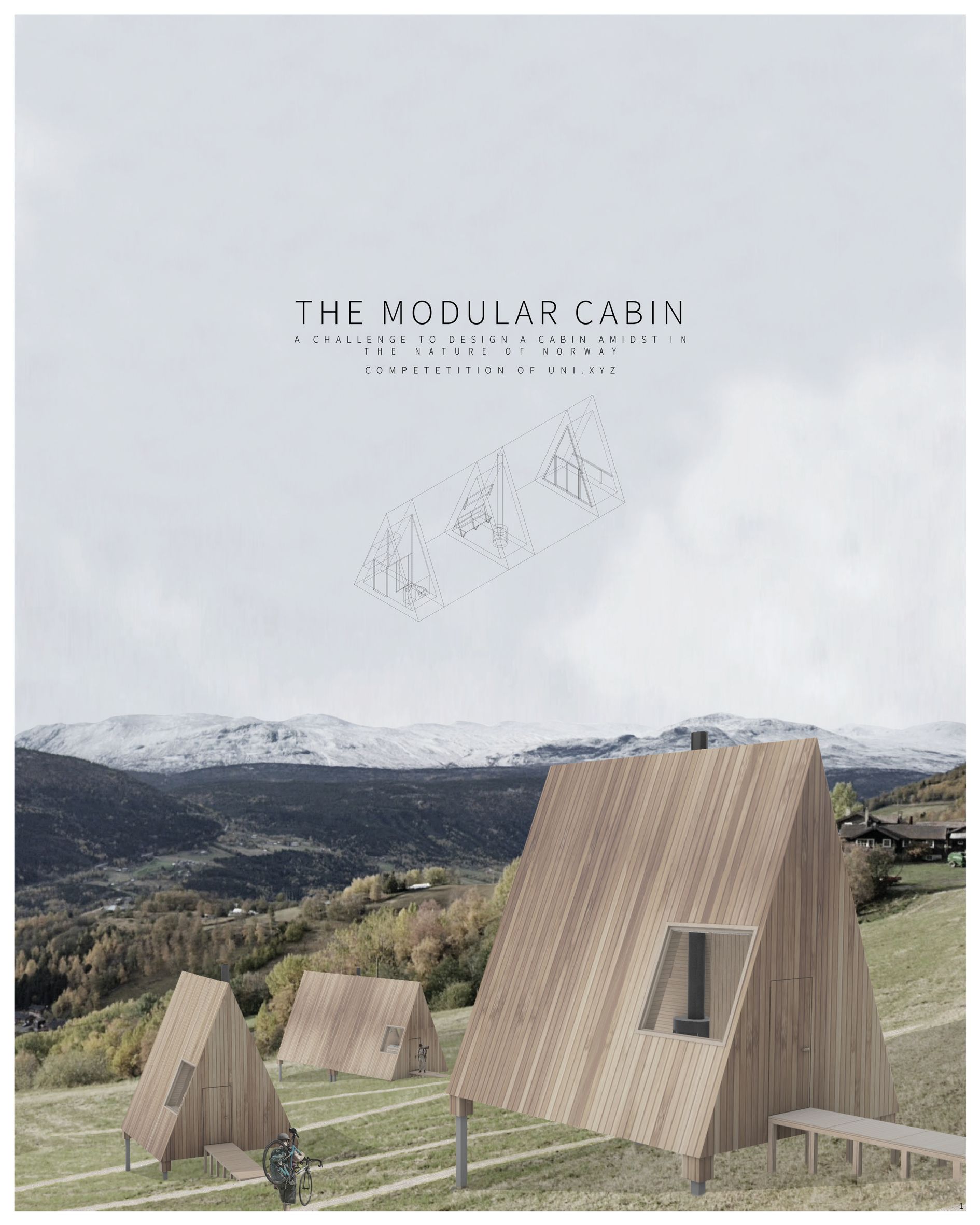 The modular cabin | 3D Visualization Project
