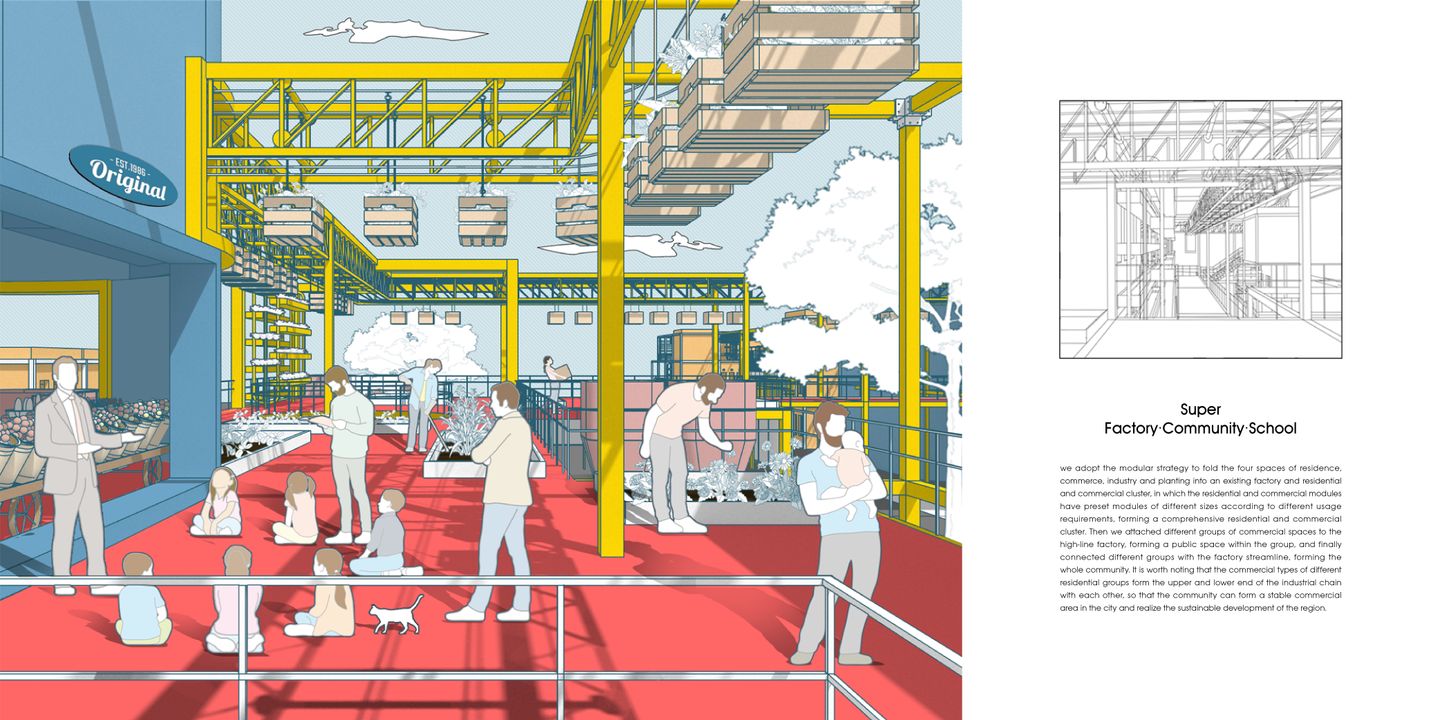 Super Factory·Community·School | Architecture Project
